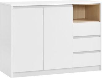 Vasagle Buffet, Armoire de Rangement, avec Porte et &Eacute;tag&egrave;re R&eacute;glable en Hauteur, 2 Tiroirs, Moderne, 40 x 103,3 x 74,5 cm, pour Salon, Salle &agrave; Manger