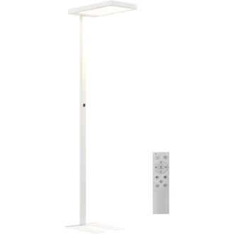 HOMCOM Lampadaire sur pied salon - HOMCOM - LED dimmable - spectre complet pour le soin des yeux - m&eacute;tal - 60 x 32 x 196 cm - blanc
