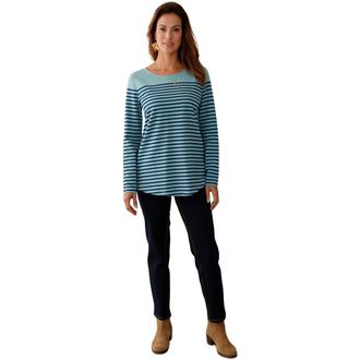 Daxon by - Tee-shirt &eacute;vas&eacute; manches longues