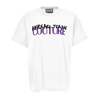 Versace Jeans Couture T-Shirts und Poloshirts - - Tops - Herren - Wei&szlig; - M