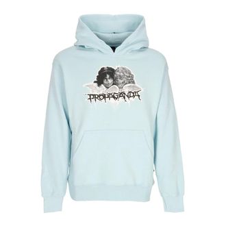 PROPAGANDA Bestickter Logo-Hoodie mit K&auml;ngurutasche - - Sweatshirts & Hoodies - Herren - Blau - XS