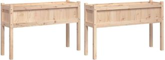 vidaXL Vidaxl - Pflanzk&uuml;bel 2 Stk. mit Beinen Massivholz Kiefer 759933