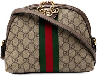 Gucci Hobo Bags - Small GG Supreme Ophidia Dome Crossbody - Gr. unisize - in Braun - für Damen
