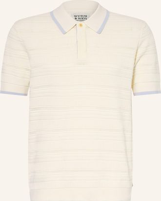 Scotch & Soda Strick-Poloshirt weiss