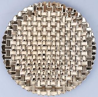 Villa D'Este Home Tivoli 6er Set Platzteller Ø 33 cm, Geflecht, gold