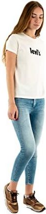Levi's Femme The Perfect Tee T-Shirt, Poster Logo Sugar Swizzle, XS