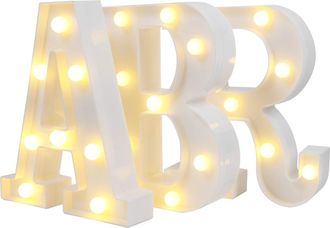 SOLUSTRE 3 Stück LED Festzelt Buchstaben Lichter Zeichen Leuchten Alphabet Buchstaben für Nachtlicht Hochzeit Geburtstagsfeier Home Bar Dekoration (Bar)