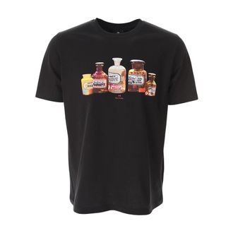 Paul Smith T-Shirt mit Flaschen-Print und Rundhalsausschnitt - - Tops - Herren - Schwarzk - S