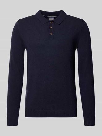 Christian Berg Slim Fit Strickpullover aus reinem Kaschmir mit Polokragen