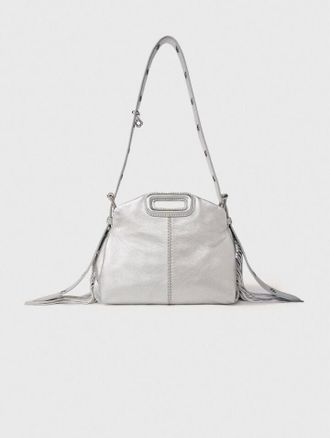 Maje Miss M Mini Tasche Aus Metallicleder - Festliche Kleidung - Silber - Maje