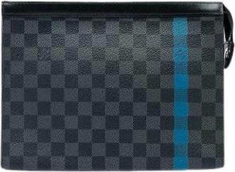 Louis Vuitton Pre-owned Pochette Voyage MM ray&eacute;e - Homme - Pre-owned - Noir - Taille: ONE Size