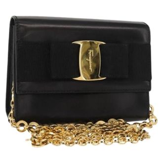 Ferragamo Pre-owned Leder-Umh&auml;ngetasche - - Pre-owned - Damen - Schwarzk - ONE SIZE