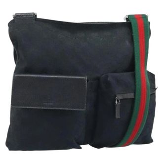 Gucci Pre-owned Vintage Canvas Schultertasche - - Pre-owned - Damen - Schwarzk - ONE SIZE