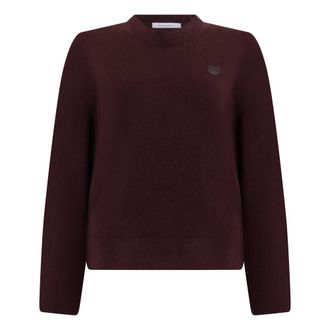 Maison Kitsun&eacute; Rundhals-Pullover - - Knitwear - Damen - Rot - M