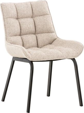 Clp Chaise de restauration en tissu avec siège rembourré et matelassé dans différentes couleurs colore : Crème