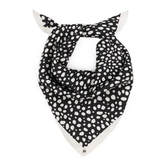 Kazar Seidenschal mit Polka Dots - - Accessories - Damen - Schwarzk - ONE SIZE