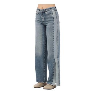 A|X Armani Exchange Femme, Jeans, Bleu, Taille: W30 Jean Large &agrave; Panneau Contrastant