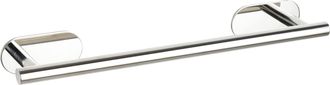 WENKO Badetuchstange Mod. Orea Shine einfache Montage ohne Bohren Lange Handtuchstange aus hochwertigem rostfreiem Edelstahl Silber gl&auml;nzend 40 x 4,5 x 7 cm