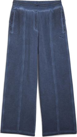 Puma Pantalon de surv&ecirc;tement oversize d&eacute;lav&eacute; Unisexe, Accessoires, Bleu, XL