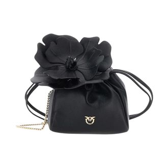 Pinko Pinko - Pochette Fleur - Femme - Sacs - Noir - Taille: ONE Size