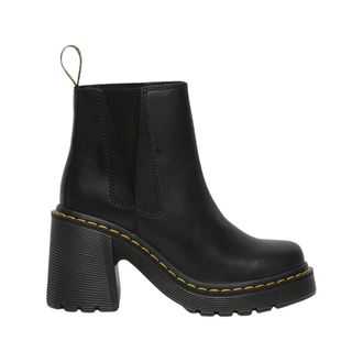 Dr. Martens Femme, Chaussures, Noir, Taille: 38 EU Spence Leather Flared Heel Chelsea Bottes