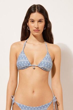 Calzedonia Triangel-bikinioberteil Delicate Geometric Blau