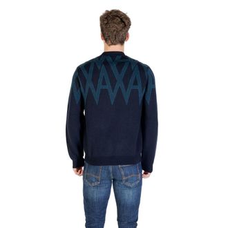 A|X Armani Exchange Geometric Zigzag Jacquard Sweater - Black