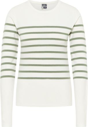 Dreimaster Dreimaster Strickpullover Damen Wollweiss Oliv