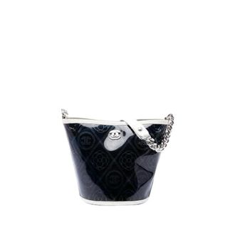 Chanel Sac seau Pre-owned en PVC - Femme - Pre-owned - Noir - Taille: ONE Size