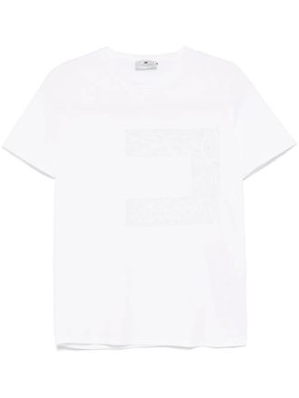 Elisabetta Franchi t-shirt à logo en voile - Blanc
