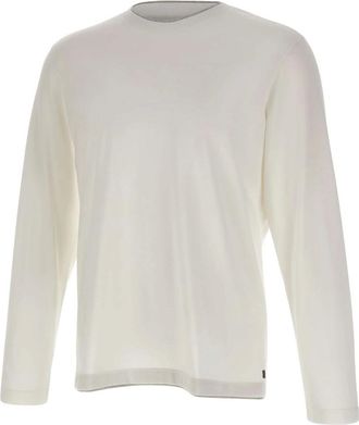 Eleventy Homme, Pulls, Blanc, Taille: XL Pull Col Rond