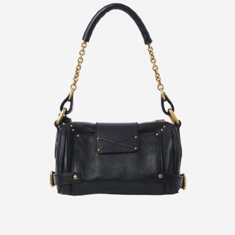 Chlo&eacute; Womens Small Paddington Leather Bag Black Shoulder
