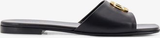 Gucci Slide sandals with metal GG logo - GUCCI - gender_Woman