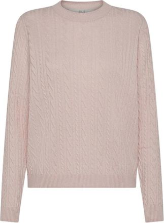 Seventy Femme, Pulls, Rose, Taille: 40 FR Maglione girocollo a trecce alternate