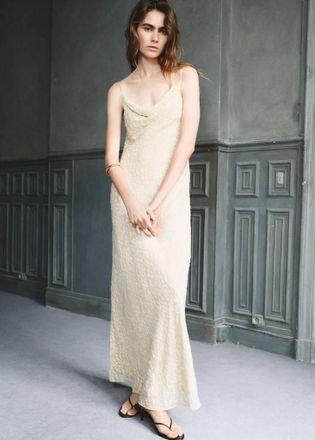 Mango Sandales lani&egrave;re talon chocolat - Femme - 35 - MANGO