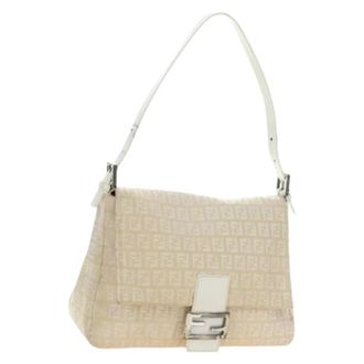 Fendi Pre-owned Zucchino Canvas Shoulder Bag - - Pre-owned - Damen - Beige - ONE SIZE