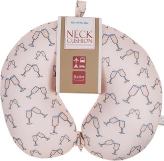 Out of the Blue Nackenkissen mit Micropellet-F&uuml;llung - kompaktes Nackenh&ouml;rnchen mit Banderole zum Aufh&auml;ngen - praktische Ma&szlig;e 30x30 cm - ergonomisches Reisekissen f&uuml;r