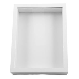 Hemobllo Selbstgemachter Holz Bilderrahmen 3D Schmetterlings Displaybox Wei&szlig; 8 Zoll f&uuml;r B&uuml;ro Dekoration und Insektenpr&auml;parate