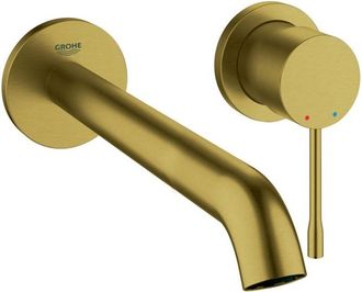 GROHE Essence - Waschtischarmatur l, 2-Loch Montage, Cool Sunrise geb&uuml;rstet 19967GN1 - Grohe