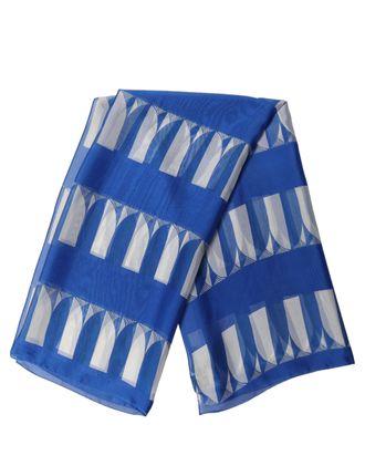 Dolce & Gabbana Architectural Pattern Silk Scarf - Blue