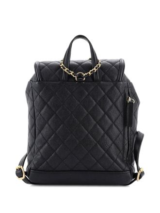 Chanel Filigree Quilted Caviar Large backpack - Noir