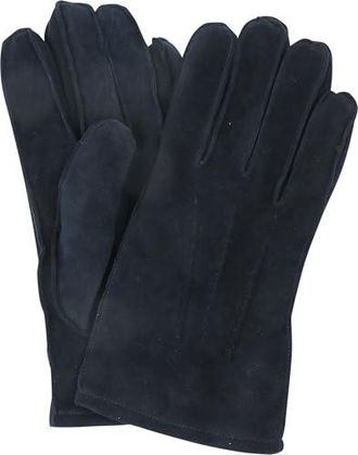 Suitable Gants en cuir su&eacute;d&eacute; pour hommes de Suitable - Gants en cuir chauds doubl&eacute;s de laine - Coupe &eacute;l&eacute;gante et confortable, bleu, M