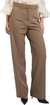 Guess Femme, Pantalons, Brun, Taille: 40 FR Pantalon Large Tailleur Nausica