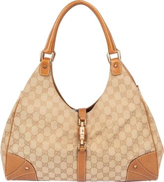 Gucci Crossbody Bags - Gucci GG Monogram Jackie Handbag - Gr. unisize - in Braun - für Damen
