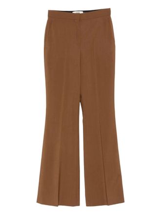 Fendi pantalon évasé à taille haute - Marron