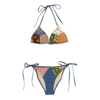 Zimmermann Lucky Cotton Mini Tri Bikini - - Swimwear - Damen - Mehrfarbig - L