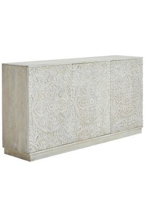 Livetastic Sideboard, Wei&szlig;, Holz, Mangoholz, Holz, 2 F&auml;cher, 160x85x40 cm, stehend, Holzm&ouml;bel, Kleinm&ouml;bel Holz, Holzkommoden, Sideboards Holz