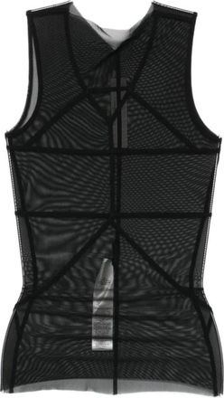 Rick Owens Femme, Tops, Noir, Taille: 38 FR Sheer Panelled Sleeveless Top