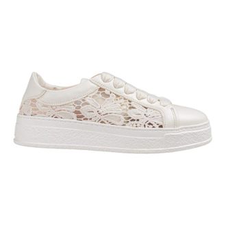 AGL Agl, Femme, Chaussures, Blanc, Taille: 37 1/2 EU Giuly Baskets &agrave; Lacets en Cuir