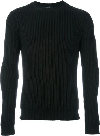 Roberto Collina pull nervuré - Noir